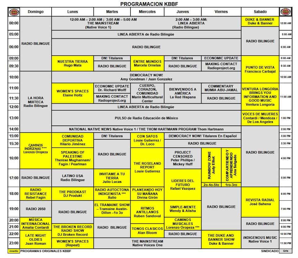 program schedule Jan 2025 rev – KBBF Radio 89.1 FM
